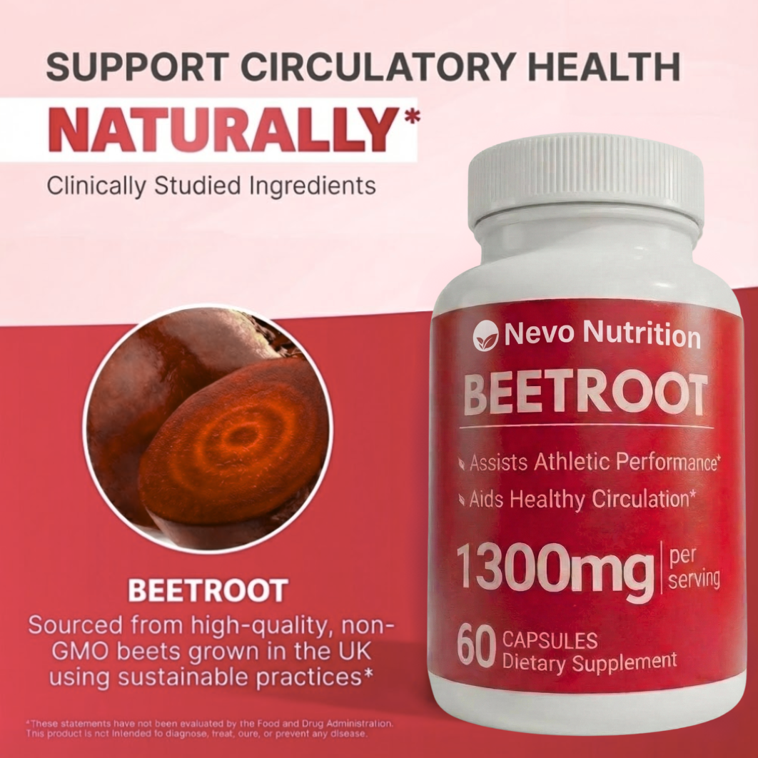 Premium Beetroot Capsules To Support Natural Energy & Vitality – NEVO